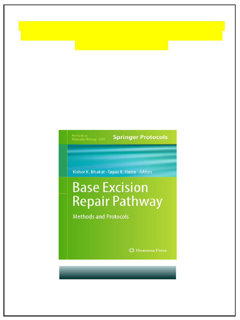 Base Excision Repair Pathway Methods and Protocols Methods in Molecular ...