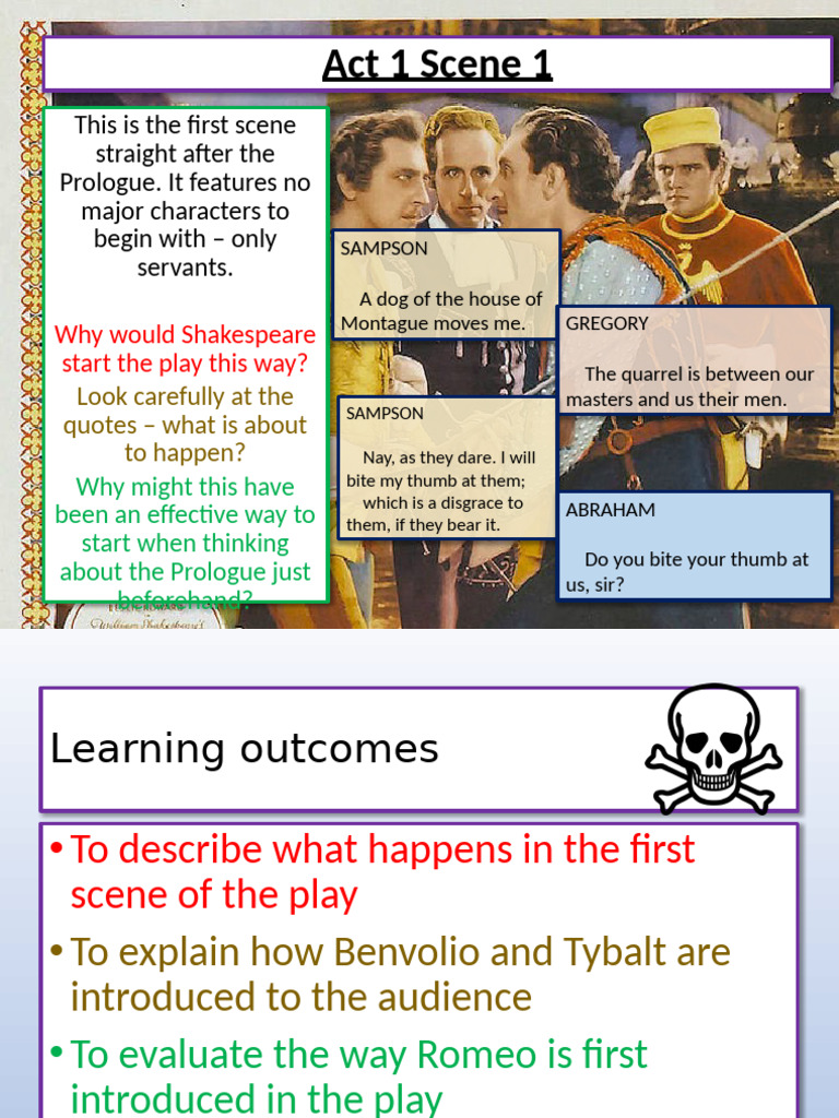 3 - Romeo and Juliet Act 1 Scene 1 | PDF | Characters In Romeo And ...