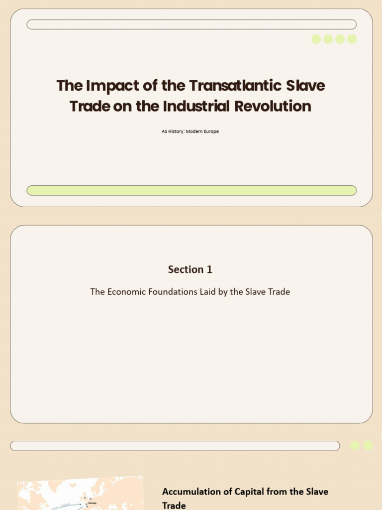 AS Modern Europe The Impact of The Transatlantic Slave Trade On The ...