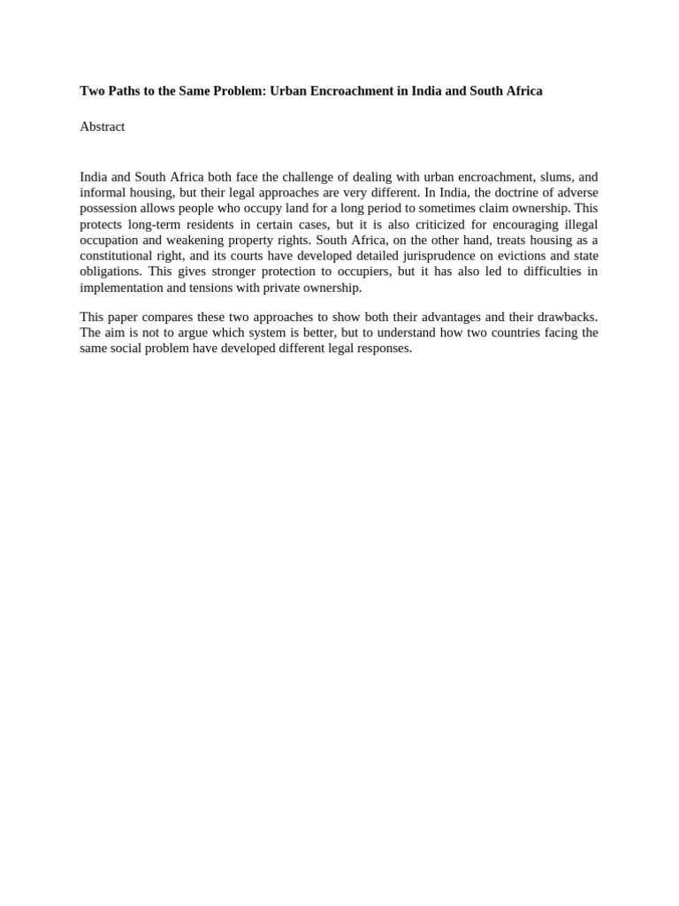 Abstract - Property Law | PDF
