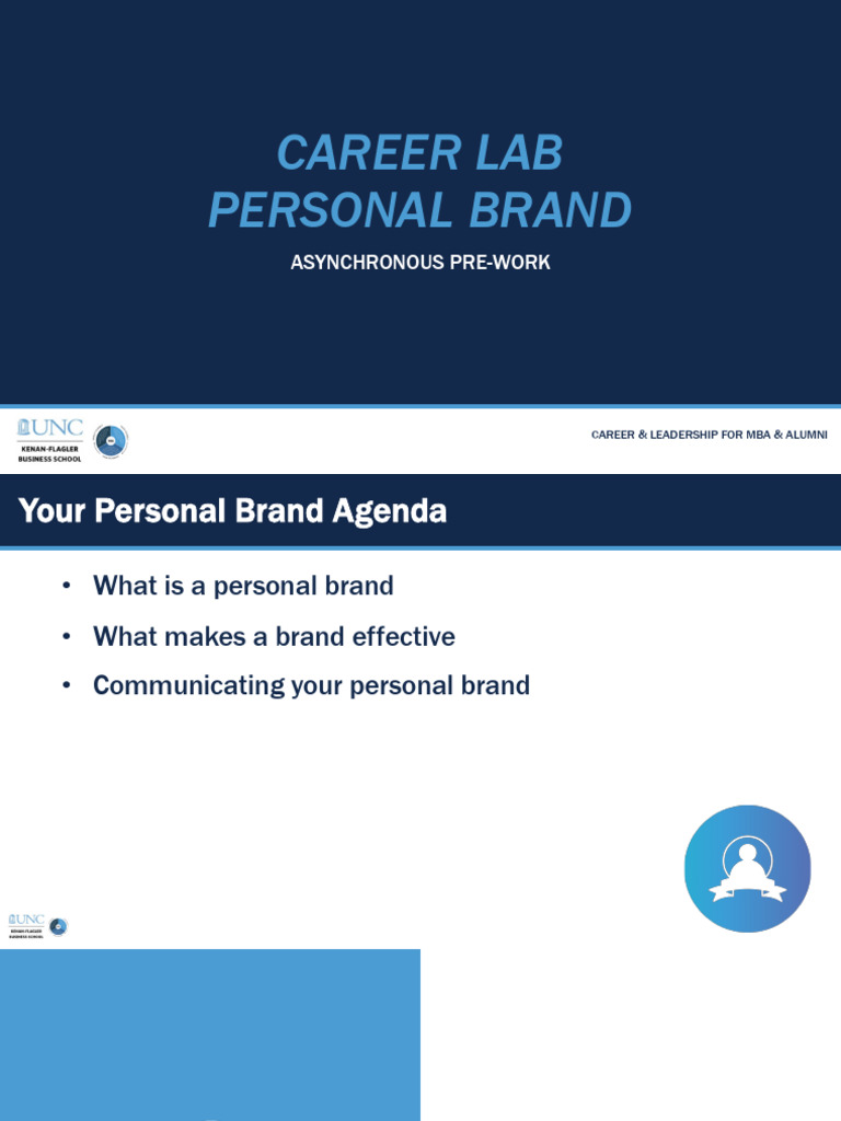 PRE-WORK Career Lab - Personal Brand | PDF | Brand | Social Psychology