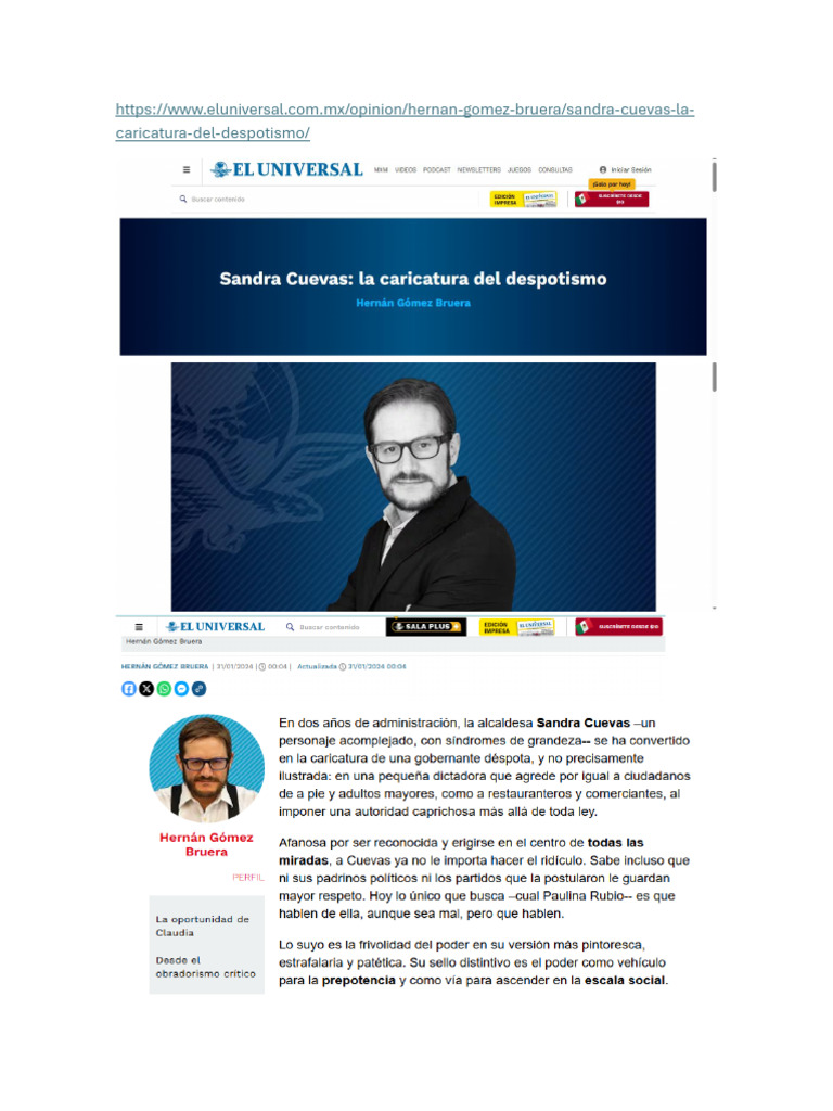 Sandra Cuevas - Carton y AO | PDF