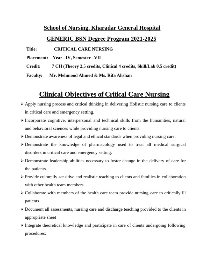 CCN Clinical Objectives-1 | PDF