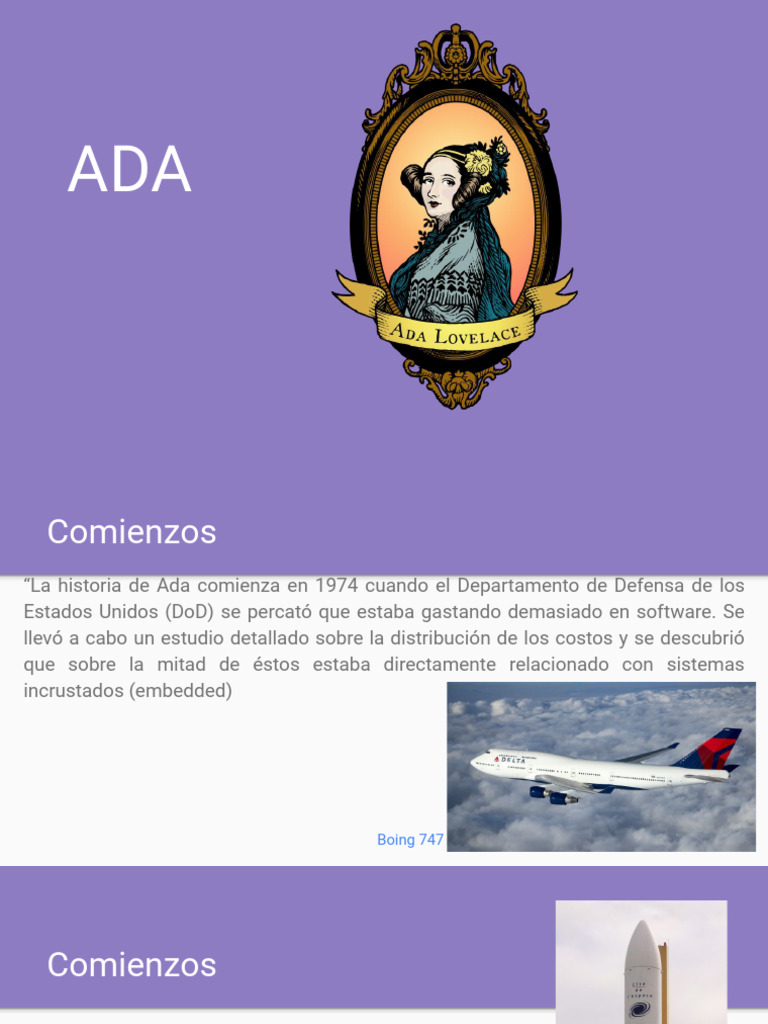 Historia y características del lenguaje Ada | PDF | Lenguaje de ...
