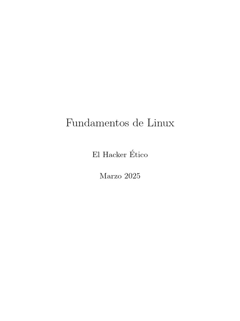Fundamentos de Linux | PDF | Distribución de Linux | Archivo de computadora