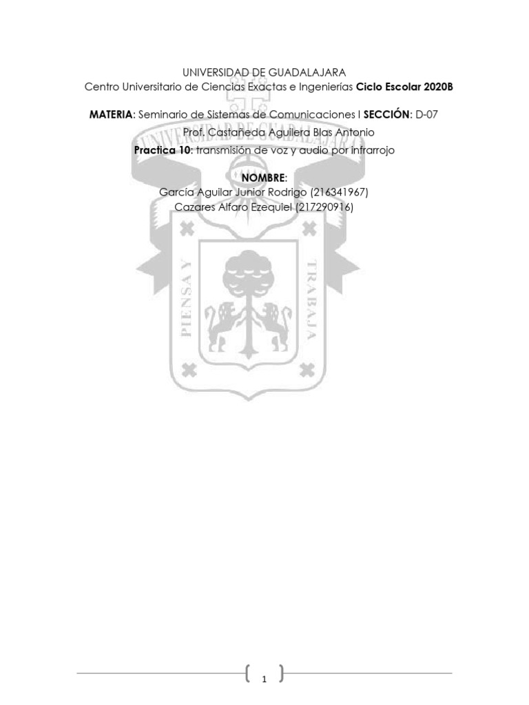 REPORTE PRACTICA 10 | PDF | Radio | Infrarrojo