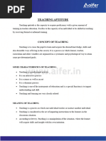 Teaching Aptitude Notes | PDF | Learning | Educational Assessment