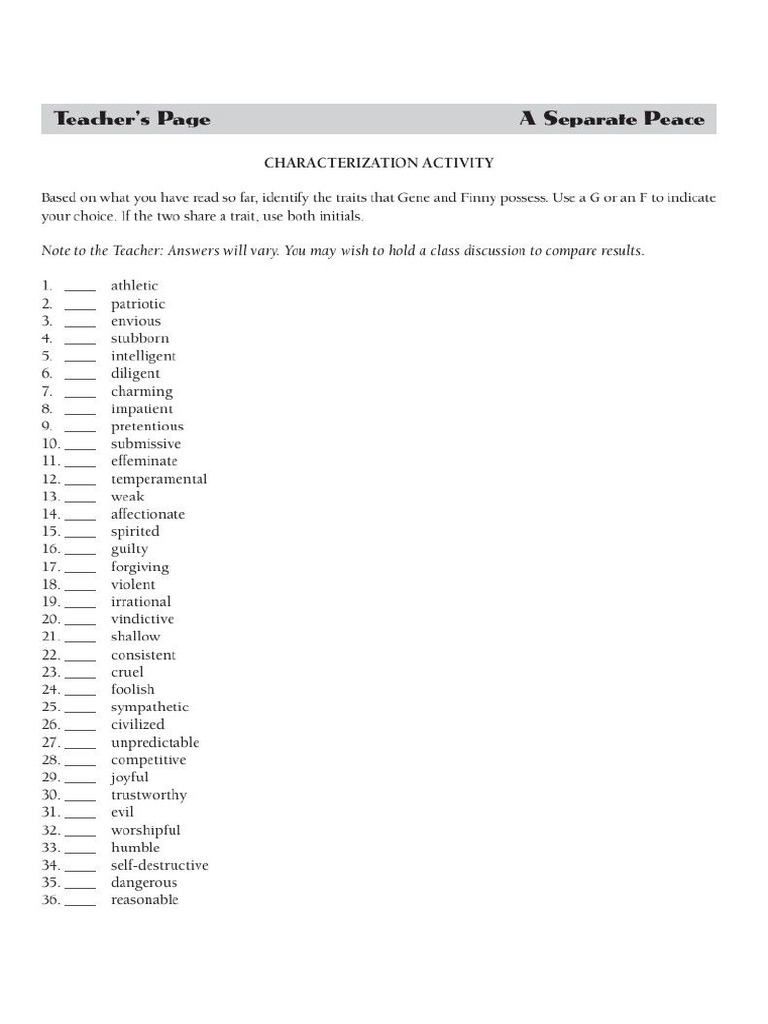 Characterization Activity (1) | PDF