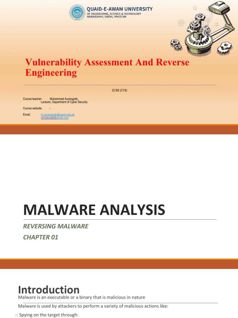 Malware Analysis and Reverse Engineering | PDF | Malware | Antivirus ...