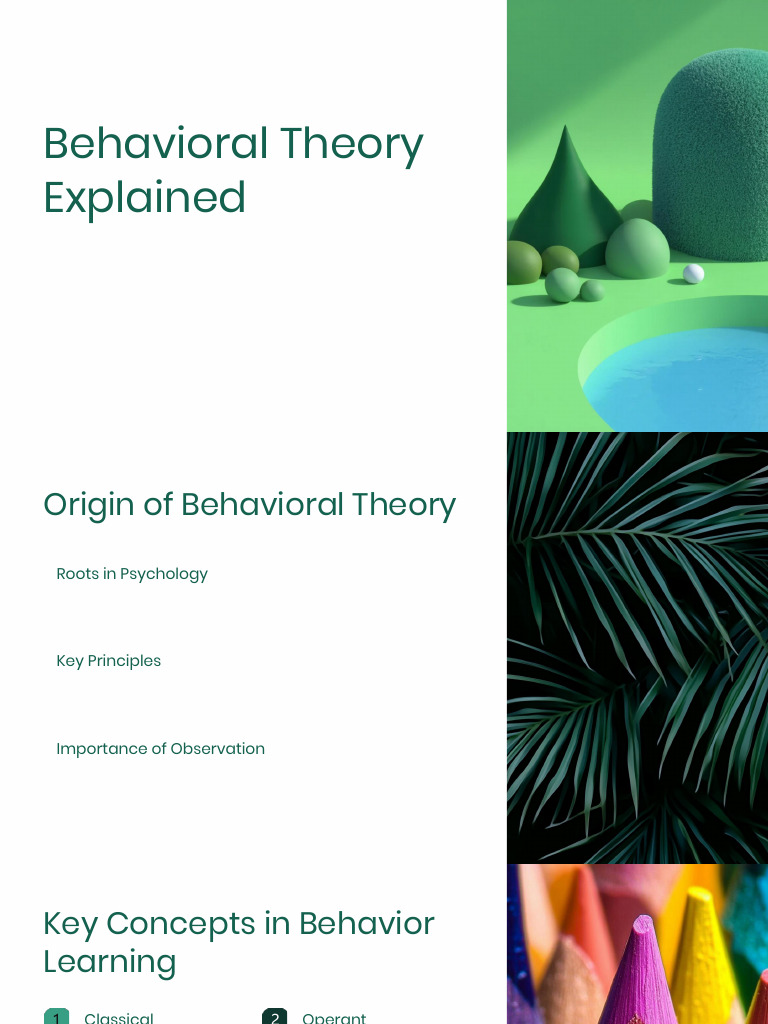 Behavioral Theory Explained | PDF | Behaviorism | Reinforcement