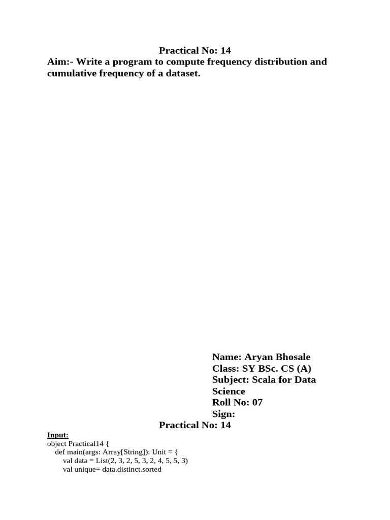 Practical No. 14 | PDF