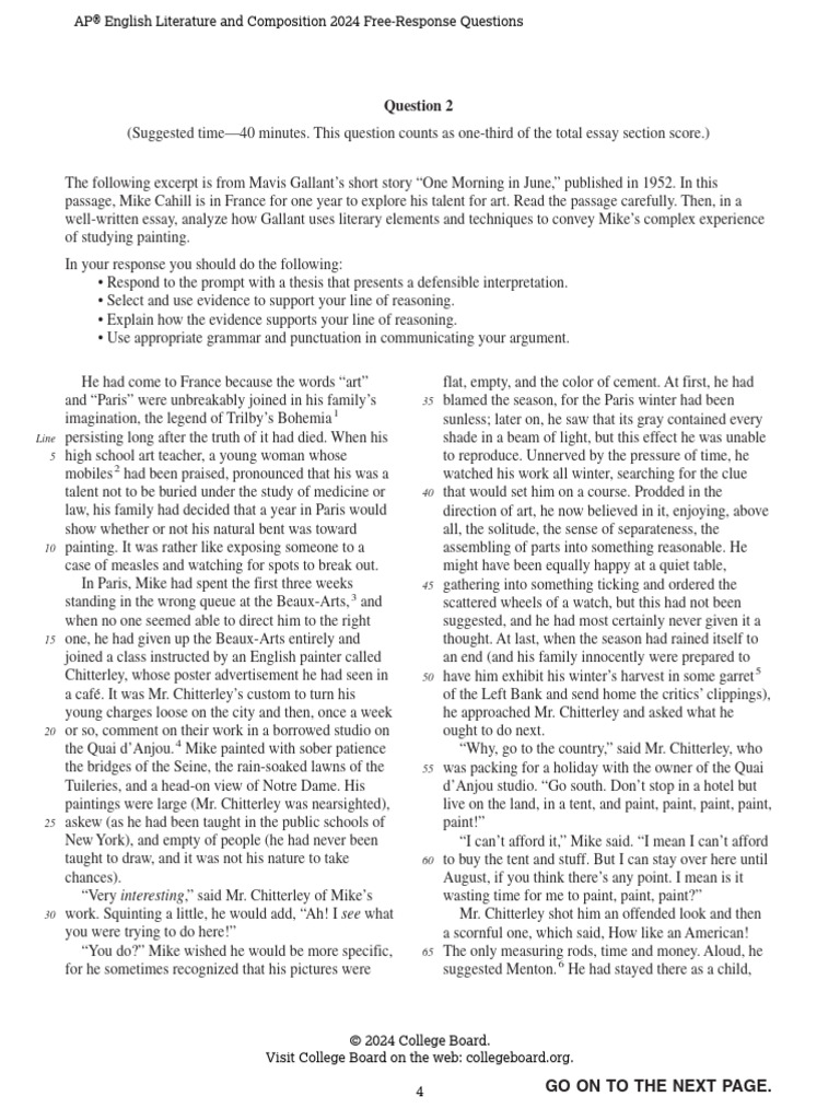 2024 FRQ 2 Prompt | PDF