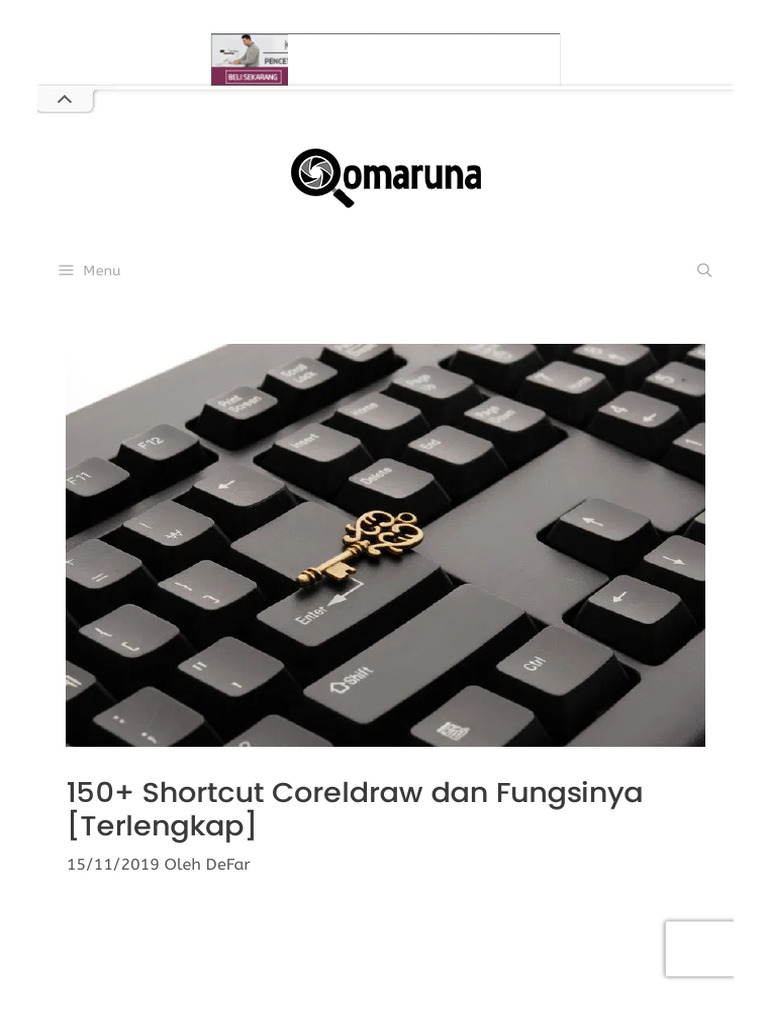 Shortcut CorelDRAW X7 dan Fungsinya | PDF