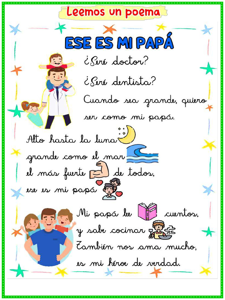 Ficha Leemos Un Poema para Papa | PDF