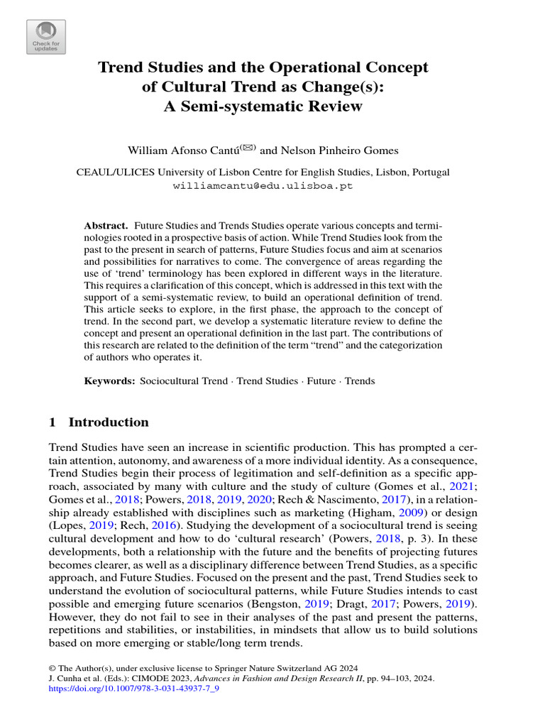 2023 TRENDS STUDIES LER PG 94 A 107 Cantu Gomes | PDF | Concept | Mind