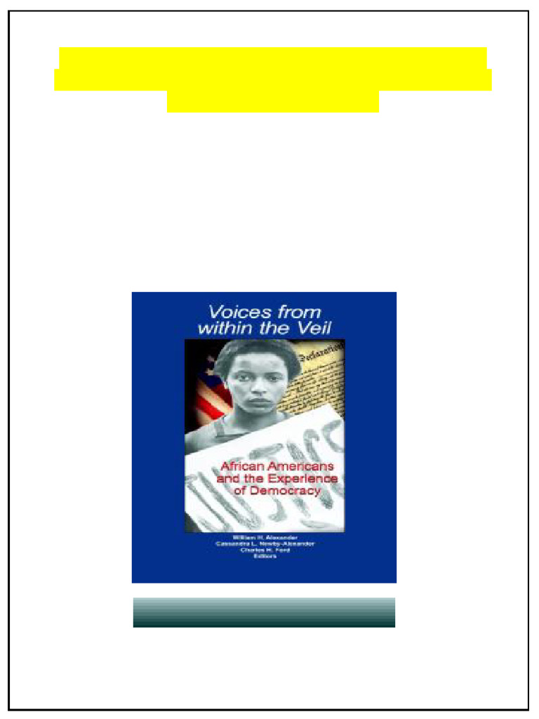 Voices From Within The Veil African Americans and The Experience of ...