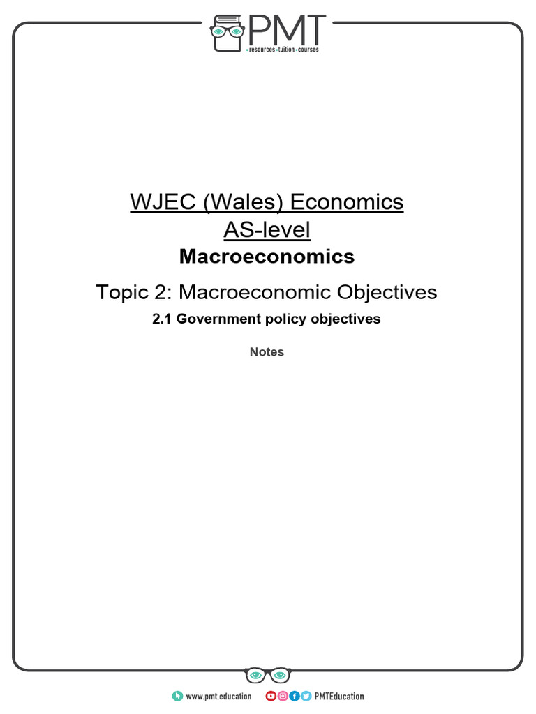 Government's Macroeconomic Objectives | PDF | Government Budget Balance ...