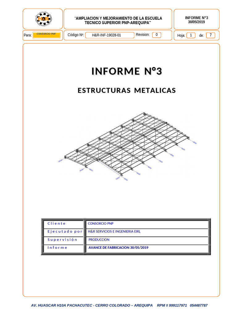 Informe Estructuras Metalicas | PDF | Ingeniería