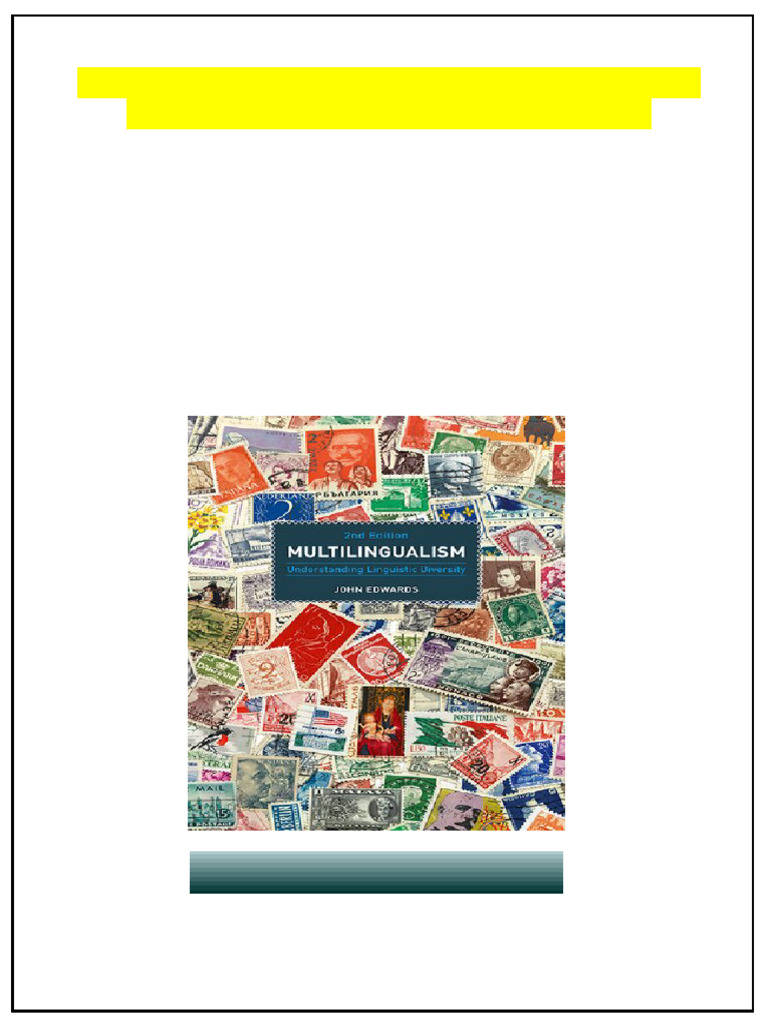Multilingualism: Understanding Linguistic Diversity 2nd Edition John Edwards Full Digital ...