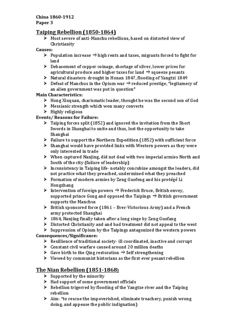 China 1860-1912 IB | PDF | Qing Dynasty | China