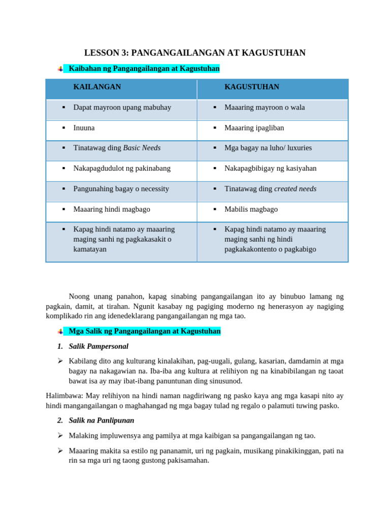 ArPan 9 Lesson 3 | PDF
