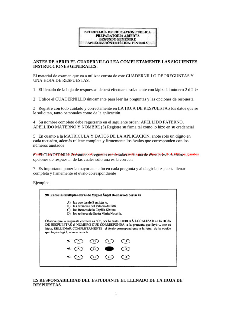 Instrucciones para Examen de Pintura | PDF | Pinturas | Perspectiva ...