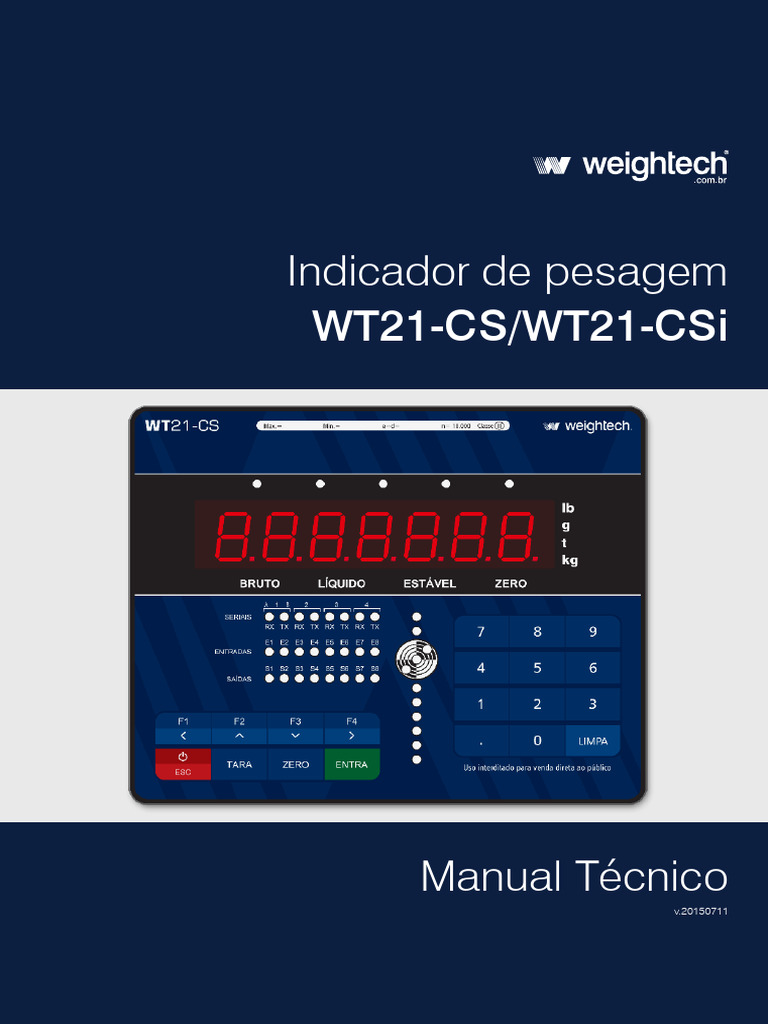 Manual Técnico do Indicador WT21-CS/CSi | PDF | Eletricidade ...