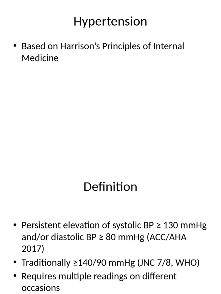 Hypertension Overview and Management | PDF | Hypertension | Medical ...