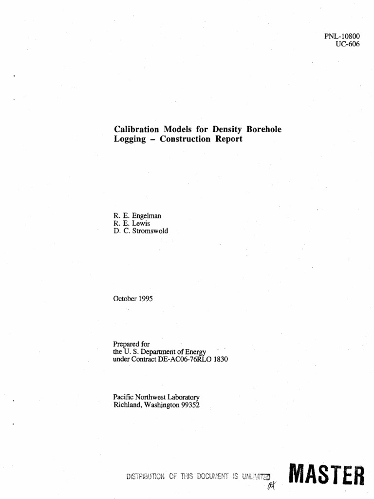 Calibration Models for Density Logging | PDF