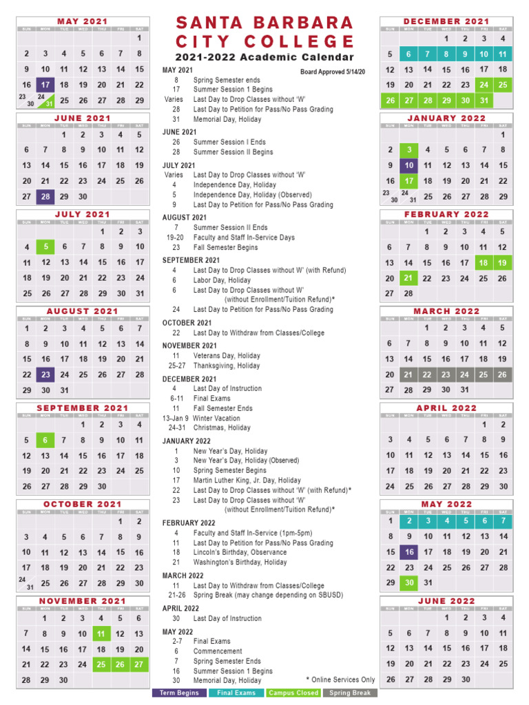 2021-2022 Academic Calendar Overview | PDF | Academic Term | Higher ...