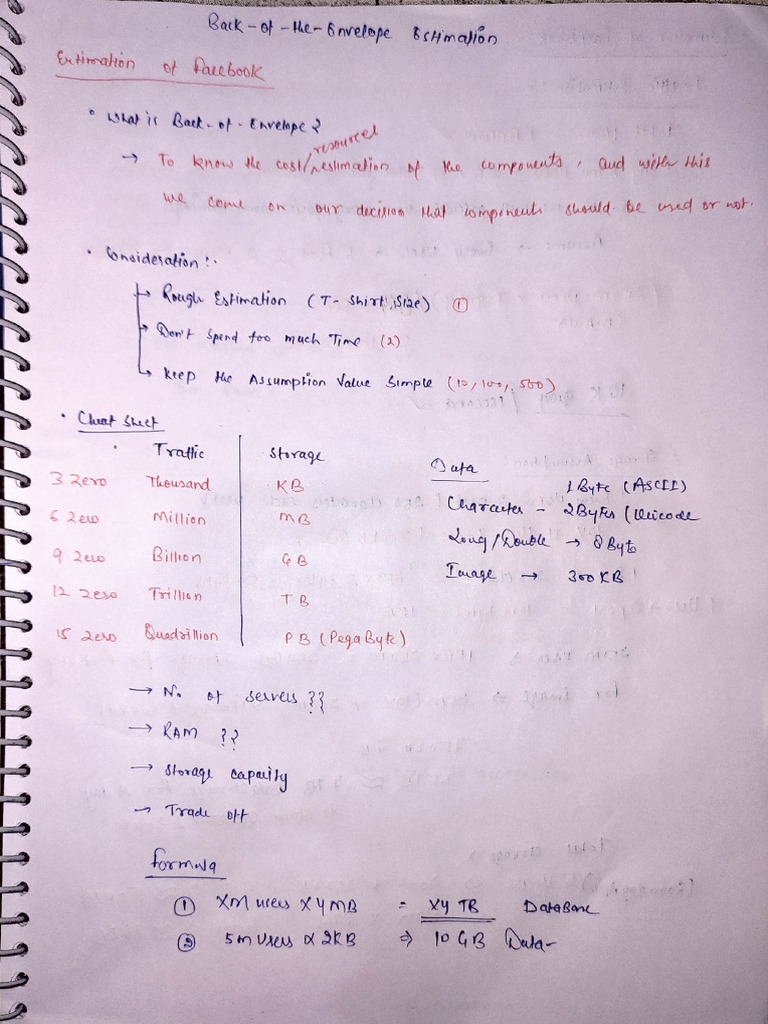 Back of Envelope Estimation | PDF