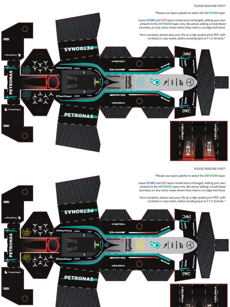 f1 in Schools Mercedes f1 Body Shell 2024 | PDF