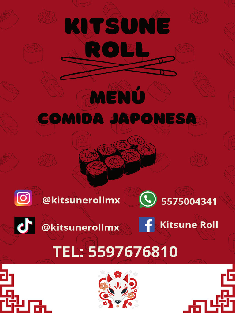 Menu Kitsune Roll PDF | PDF | Sushi | Sopa