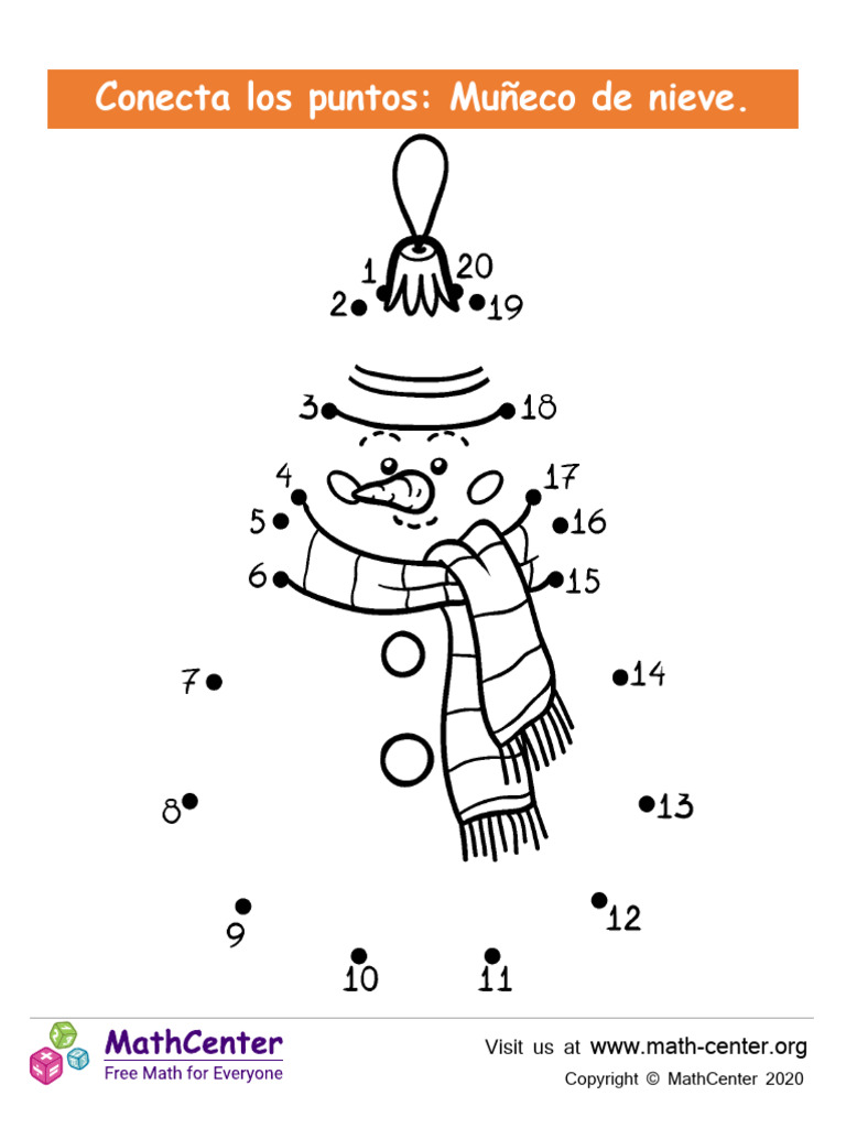 Dot To Dot To 20 Snowman Questions | PDF