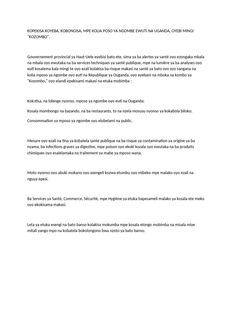 Kopekisa Koyeba-Wps Office | PDF