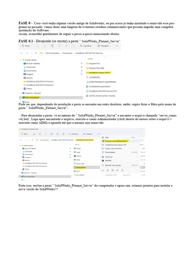 Como Instalar o Solidworks | PDF | Software de sistema | Programas