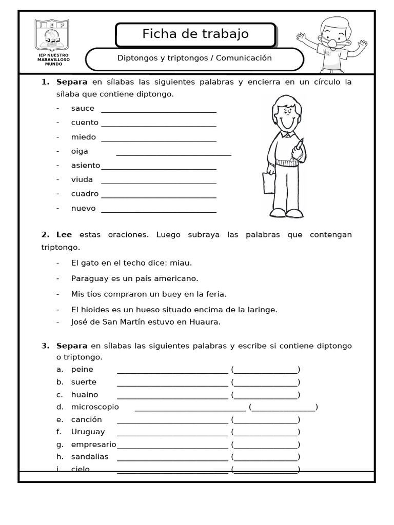 Diptongos y Triptongos en Español | PDF
