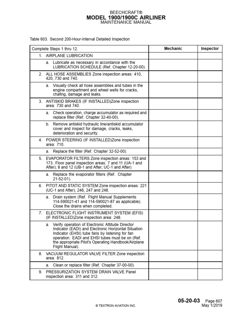 Maintainance Manual 1900c-76 | PDF | Aviation