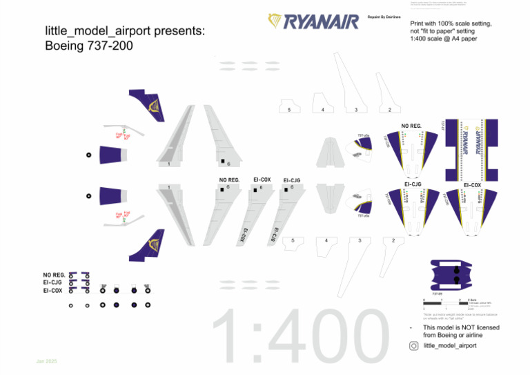 400scale b737-200 RYANAIR Old Livery | PDF