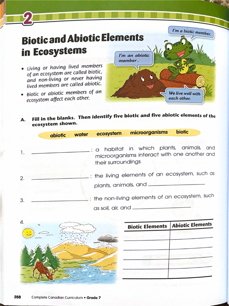 Biotic and Abiotic Elements | PDF