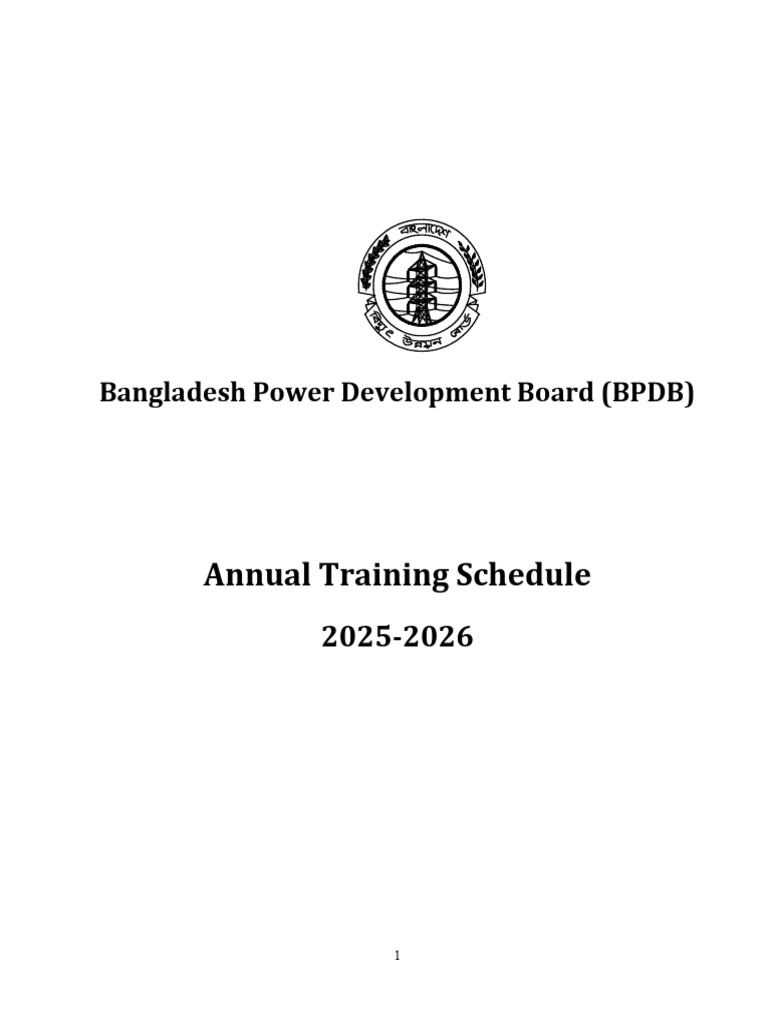 BPDB Annual Training 2025-26 | PDF | Electrical Grid | Photovoltaics