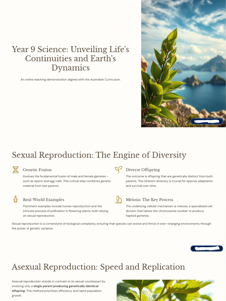 Year 9 Science Unveiling Lifes Continuities and Earths Dynamics | PDF ...