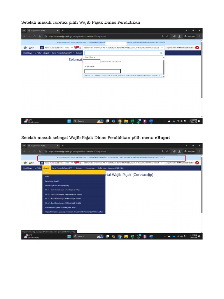 Pembuatan Bupot Dan Billing PPH 23 Di Coretax | PDF