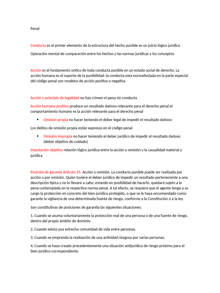 Teoria Del Delito Repaso | PDF | Causalidad (Ley) | Derecho penal