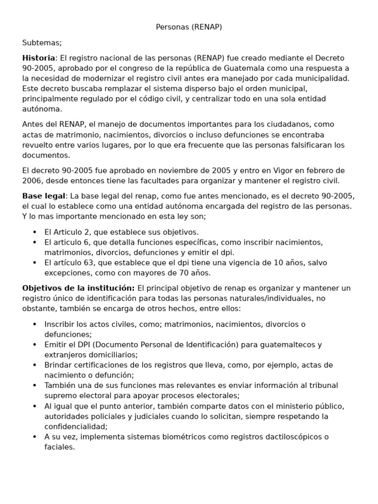 Personas Renap | PDF | Divorcio | Guatemala