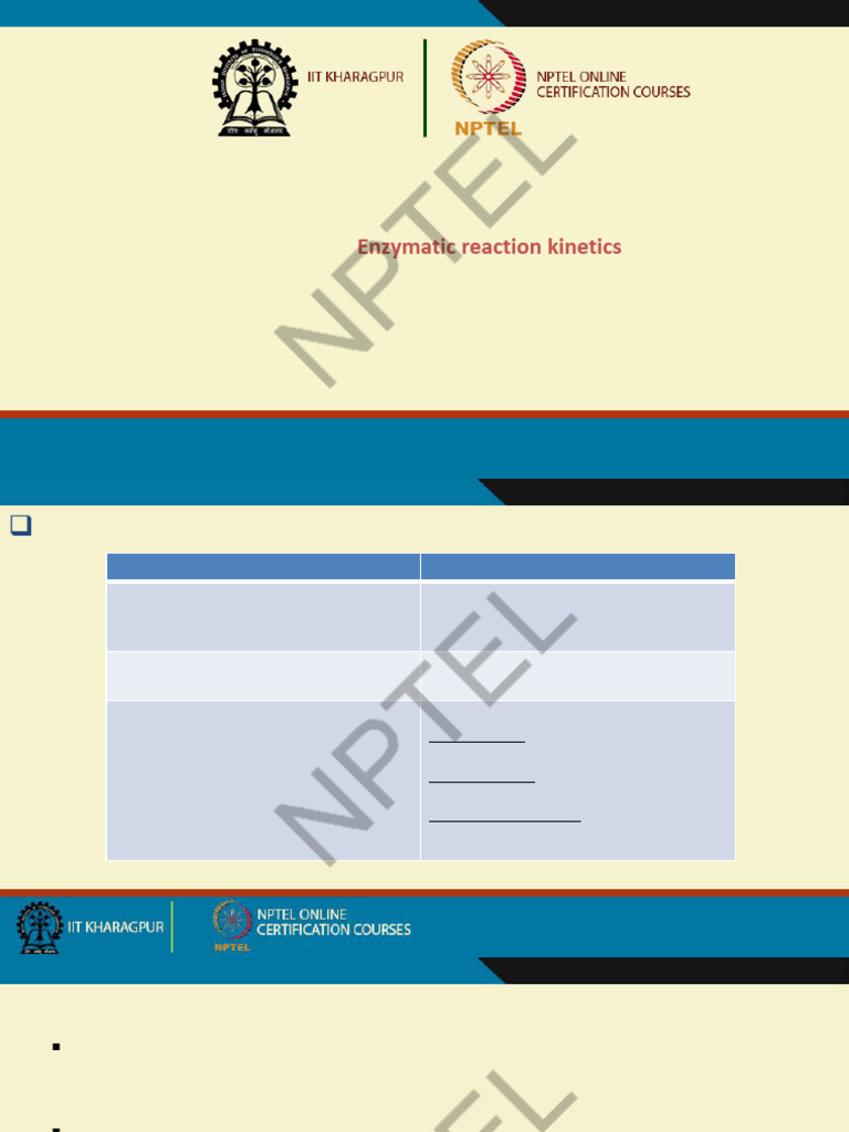 Enzymatic Reaction Kinetics Overview | PDF | Enzyme | Molecular Biophysics
