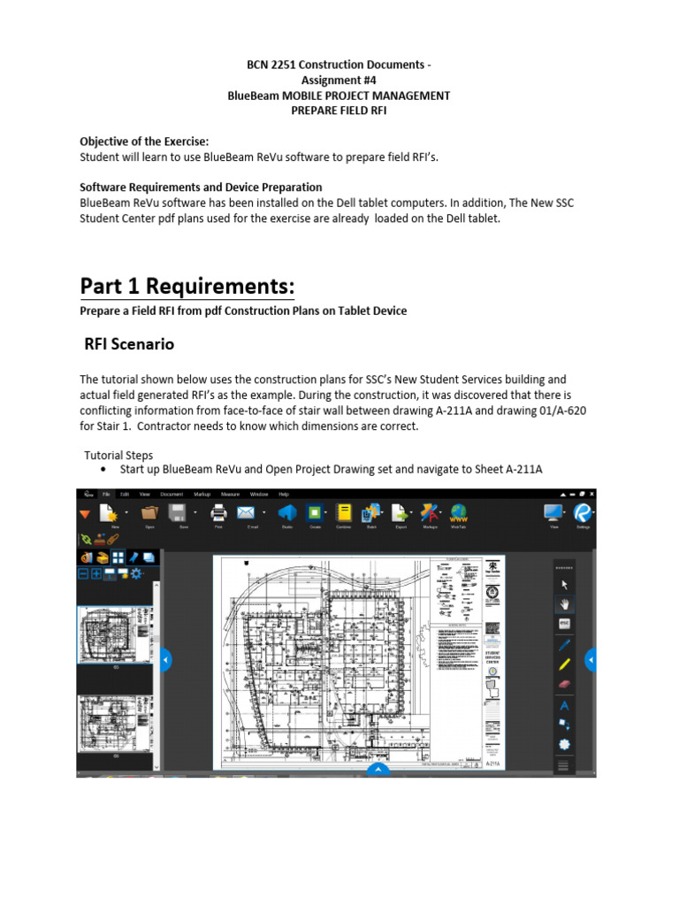 Bluebeam RFI Template Tutorial | PDF | Software | Computing