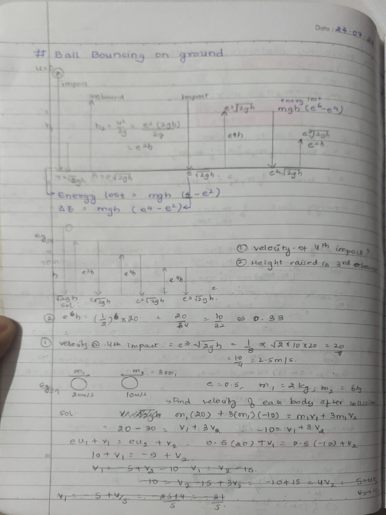 Ball Bounce Physics Analysis | PDF