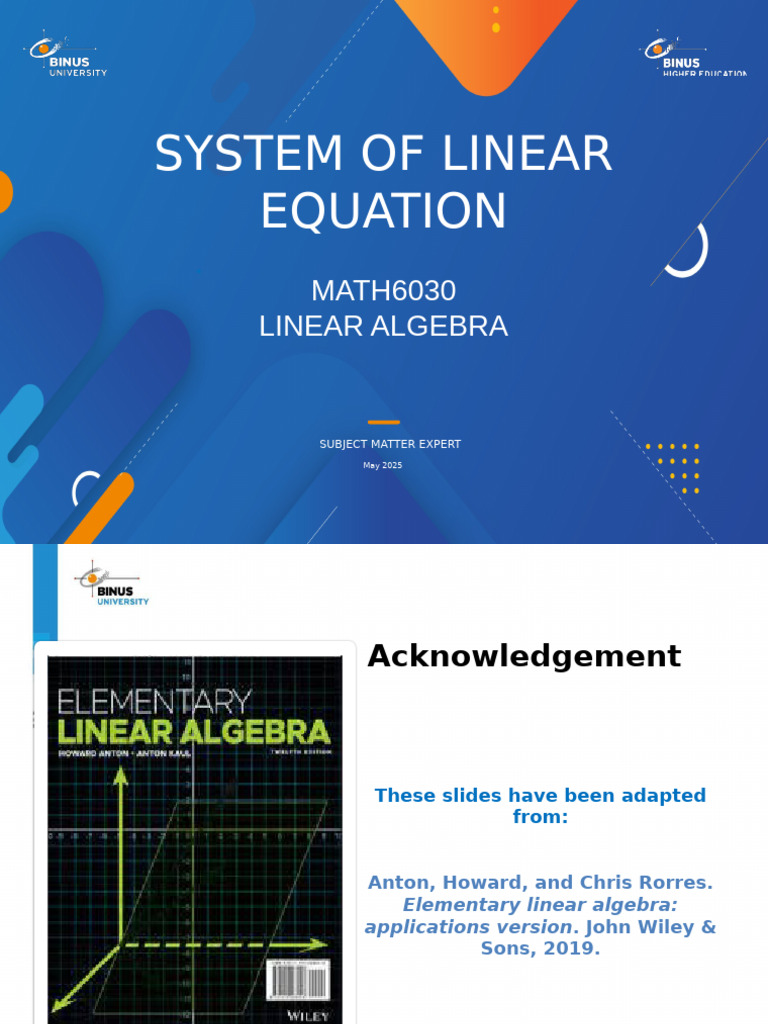 System of Linear Equations-20250911075012 | PDF | System Of Linear ...