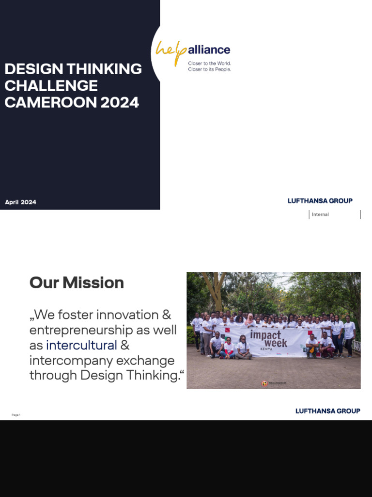 Design Thinking Challenge Cameroon 2024 | PDF | Design Thinking | Thought